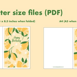Printable Happy Birthday | Digital Download | Lemon Card | Unlimited ...