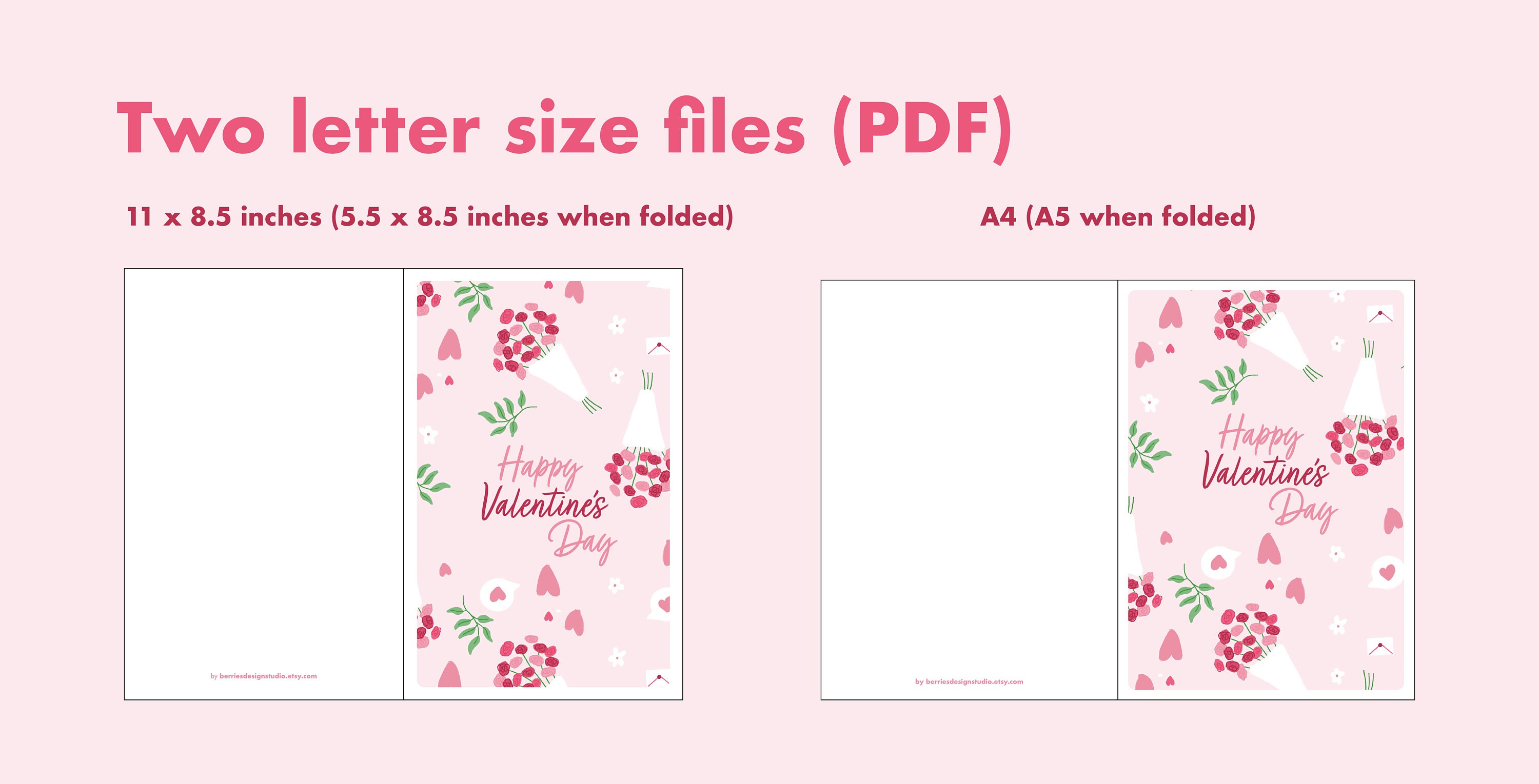 Printable Valentine's Day Card | Digital Download | Roses | Unlimited ...