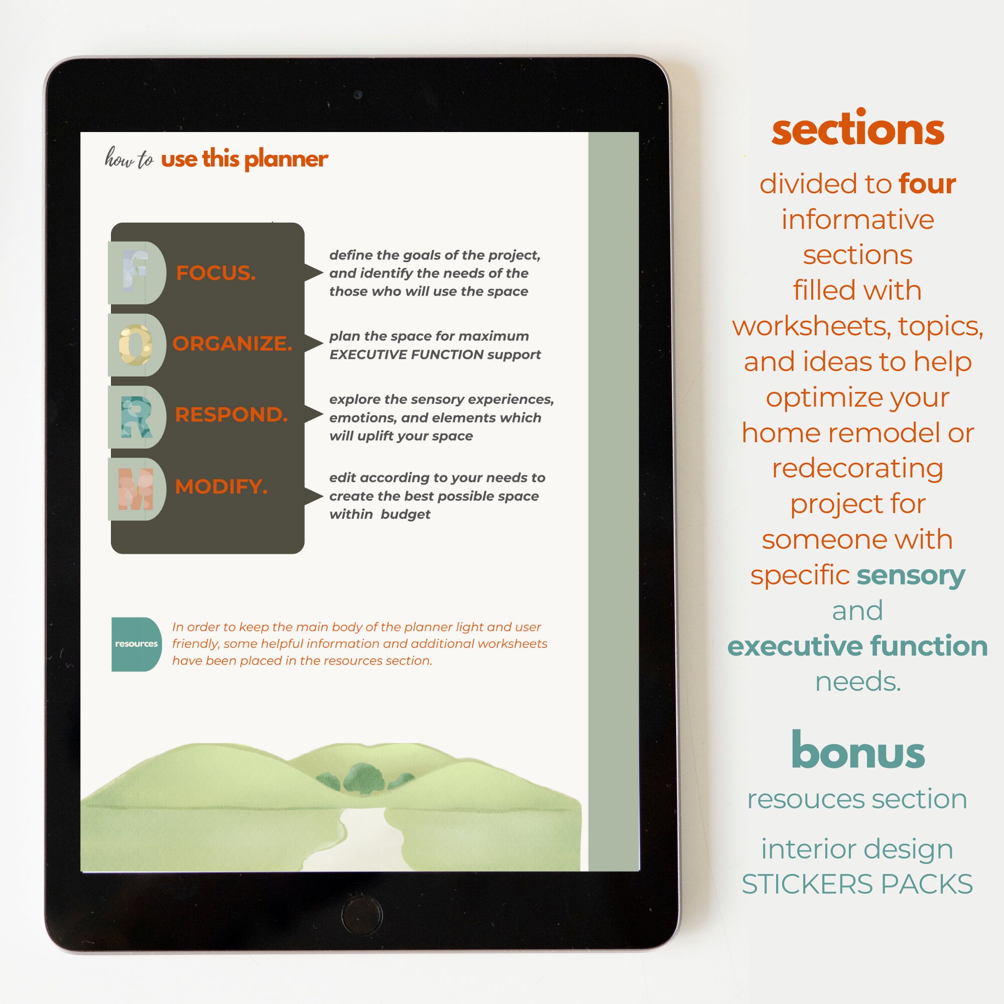 The Neurodivergent Interior Design Planner and Friend PDF Format, Plus ...