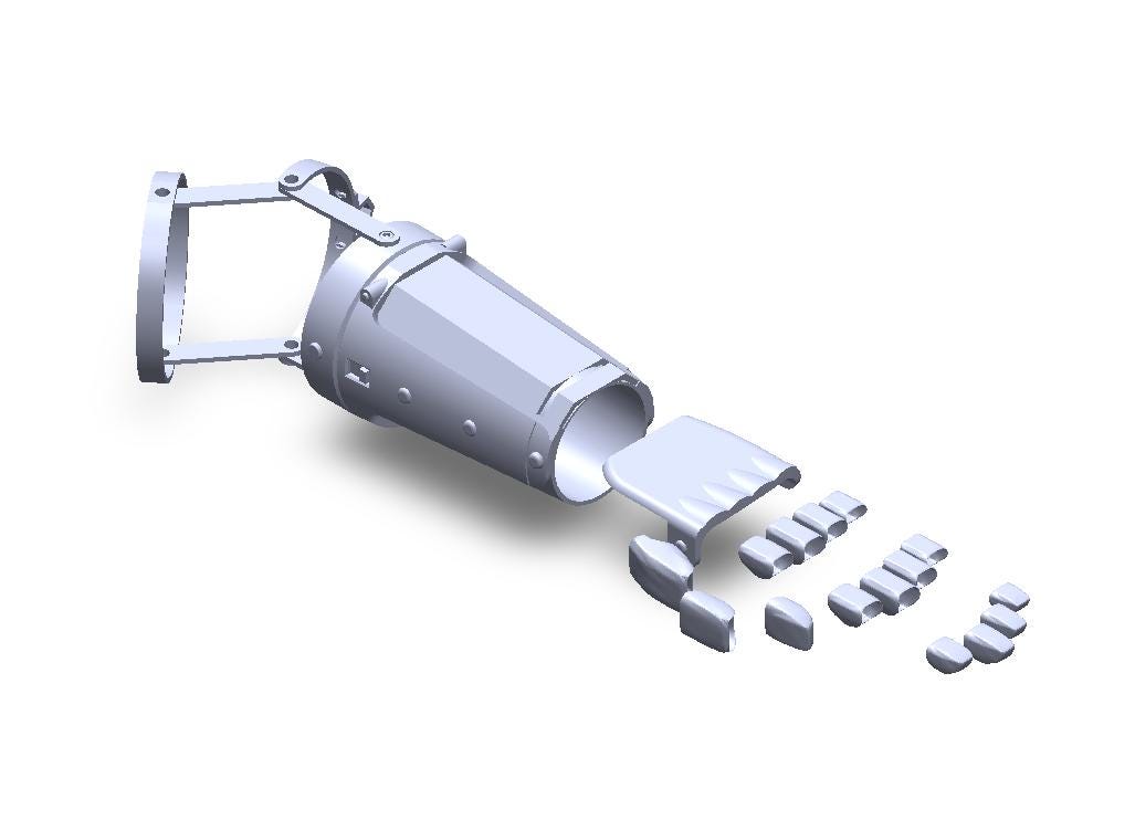 Guts Berserk Mechanical Arm STL for Cosplay - Etsy