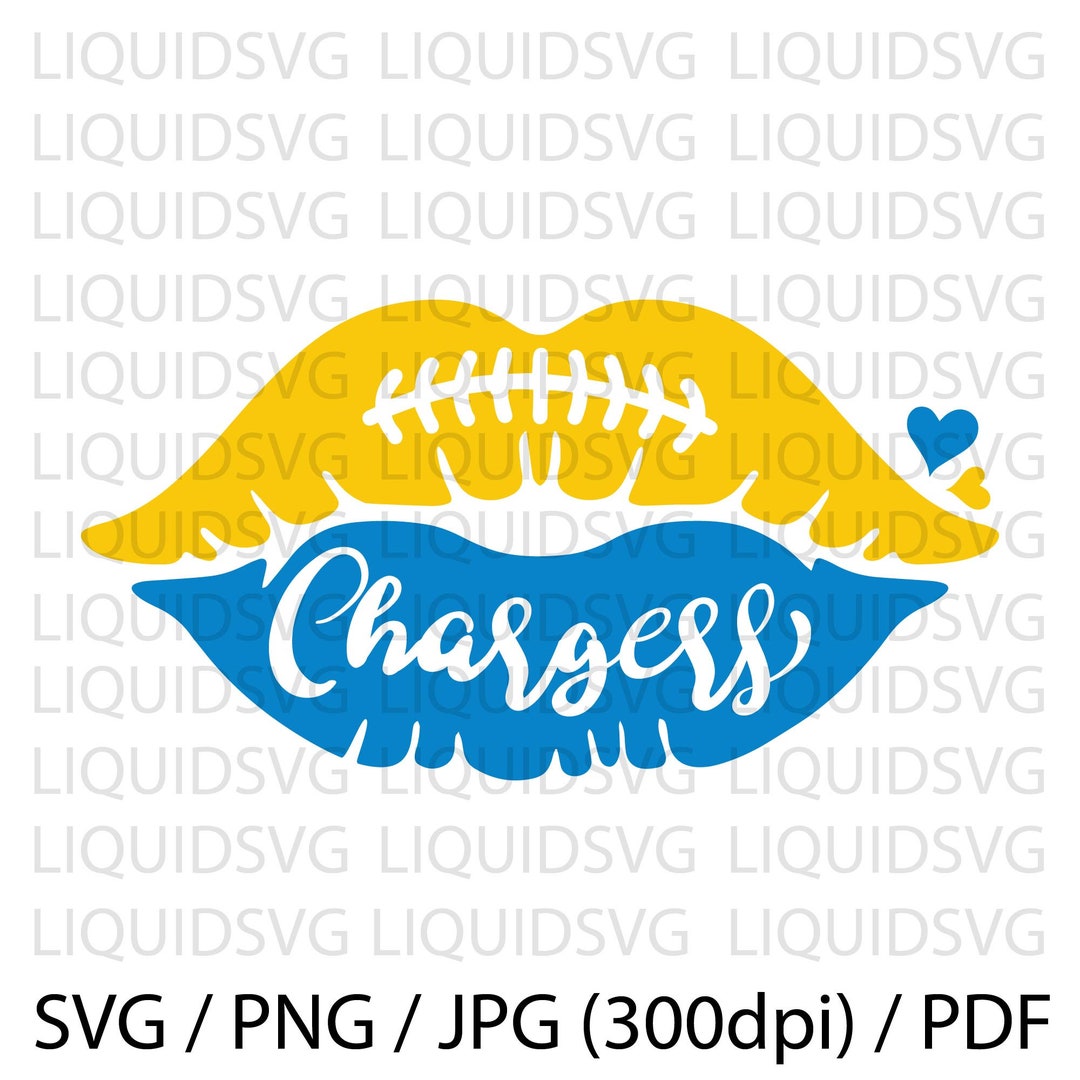 Chargers Svg Chargers Football Lips SVG Football Team Lips SVG Chargers ...