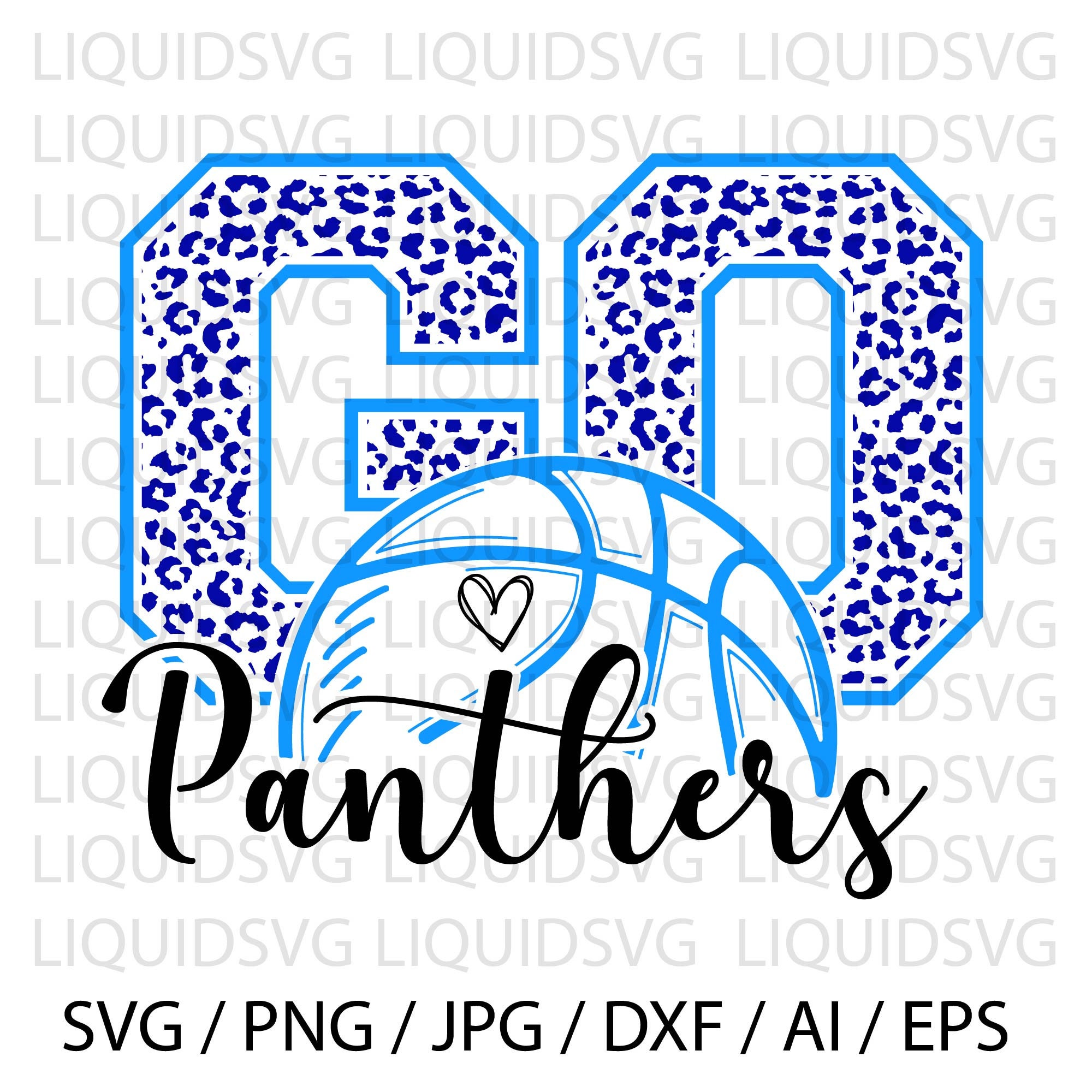 Go Panthers Basketball SVG Panthers Svg Go Leopard Panthers - Etsy