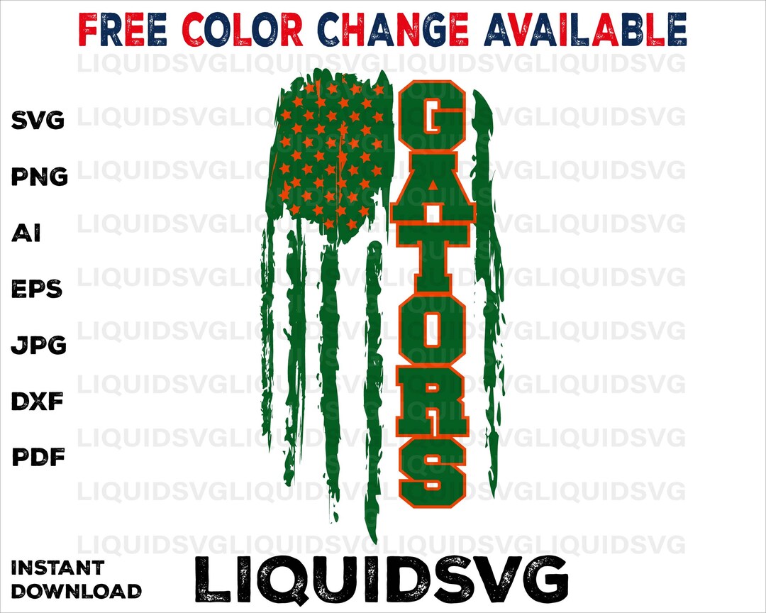 Gators SVG Gators Football Svg Gators Flag Svg Gators Cheer Svg Gator ...