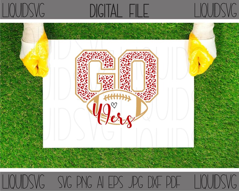 Go 49ers Football SVG 49ers Svg Go Leopard 49ers Svg 49ers Mascot Svg ...