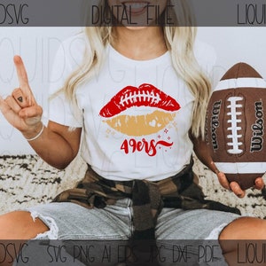 49ers Svg,49ers Football Lips Svg,football Team Lips Svg,49ers Cheer ...