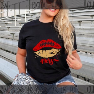 49ers Svg,49ers Football Lips Svg,football Team Lips Svg,49ers Cheer ...