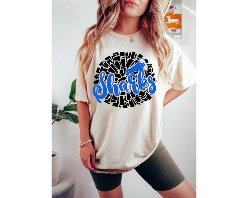 Sharks SVG Sharks Football Svg Sharks Cheer Svg Sharks Pompom Svg ...