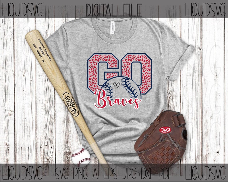 Go Braves Baseball SVG Braves Svg Go Leopard Braves Svg Braves - Etsy