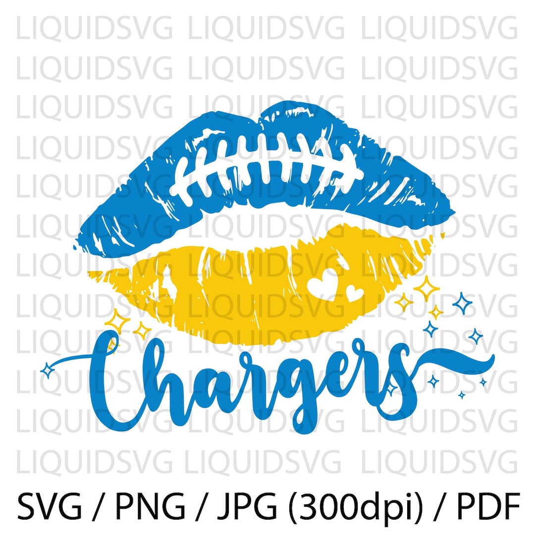 Chargers Svg Chargers Football Lips SVG Football Team Lips SVG Chargers ...