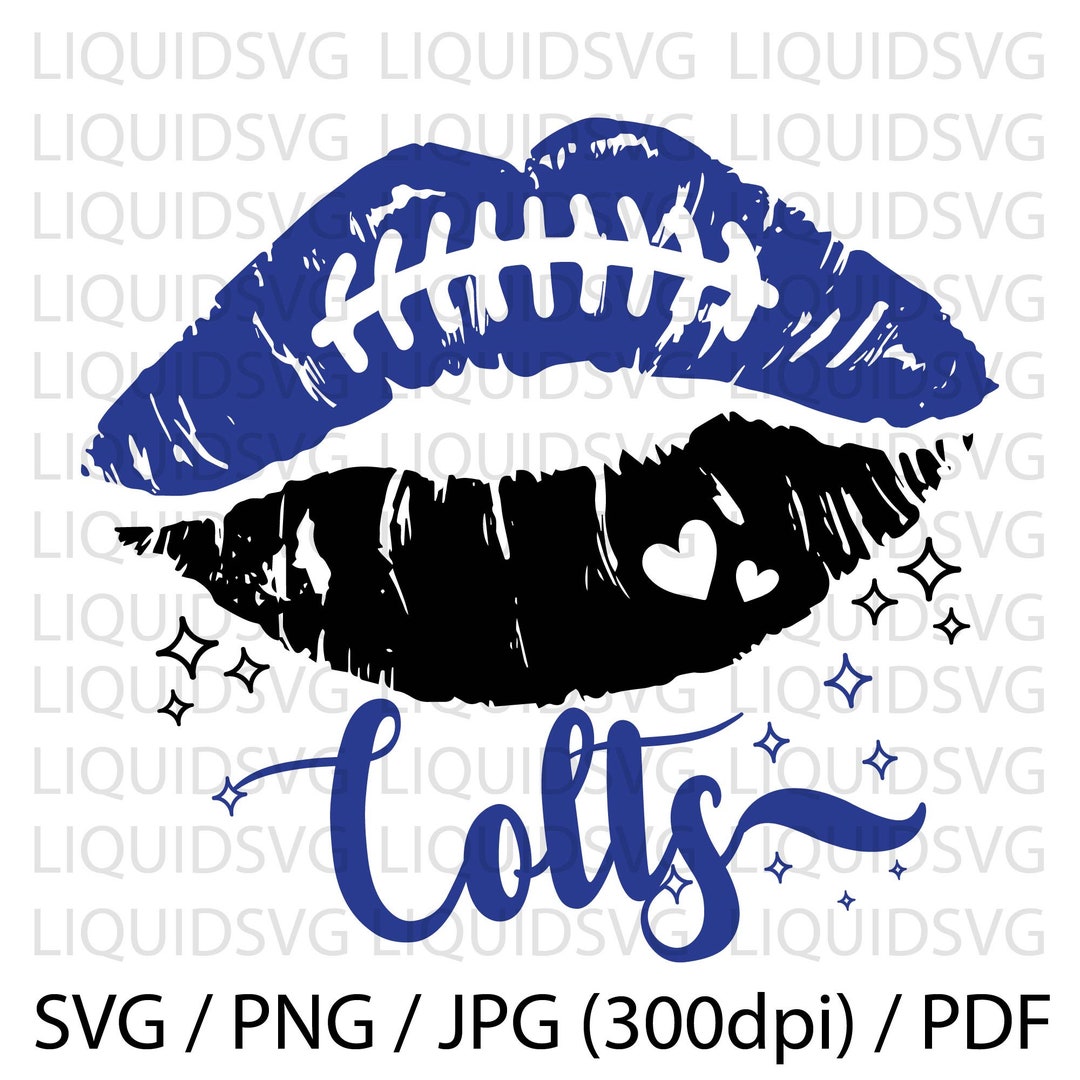 Colts Svg Colts Football Lips SVG Football Team Lips SVG Colts Cheer ...