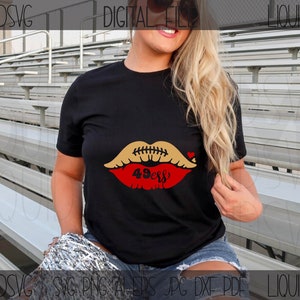 49ers Svg,49ers Football Lips Svg,football Team Lips Svg,49ers Cheer ...