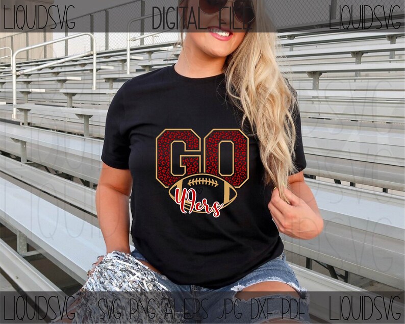 Go 49ers Football SVG 49ers Svg Go Leopard 49ers Svg 49ers Mascot Svg ...