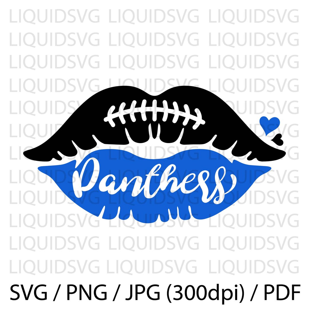 Panthers Svg Panthers Football Lips SVG Football Team Lips SVG Panthers ...