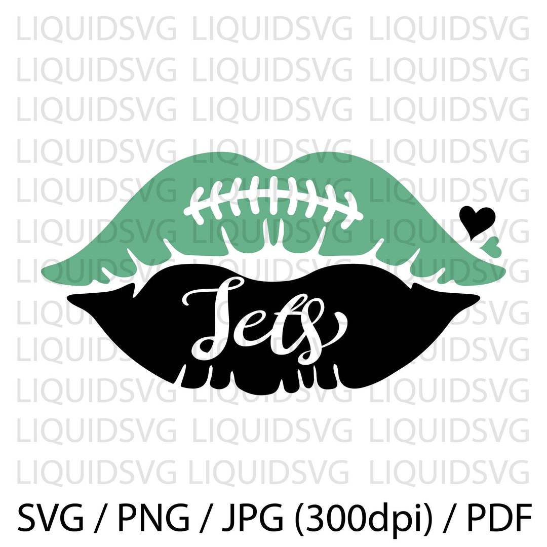 Jets Svg Jets Football Lips SVG Football Team Lips SVG Jets Cheer Svg ...
