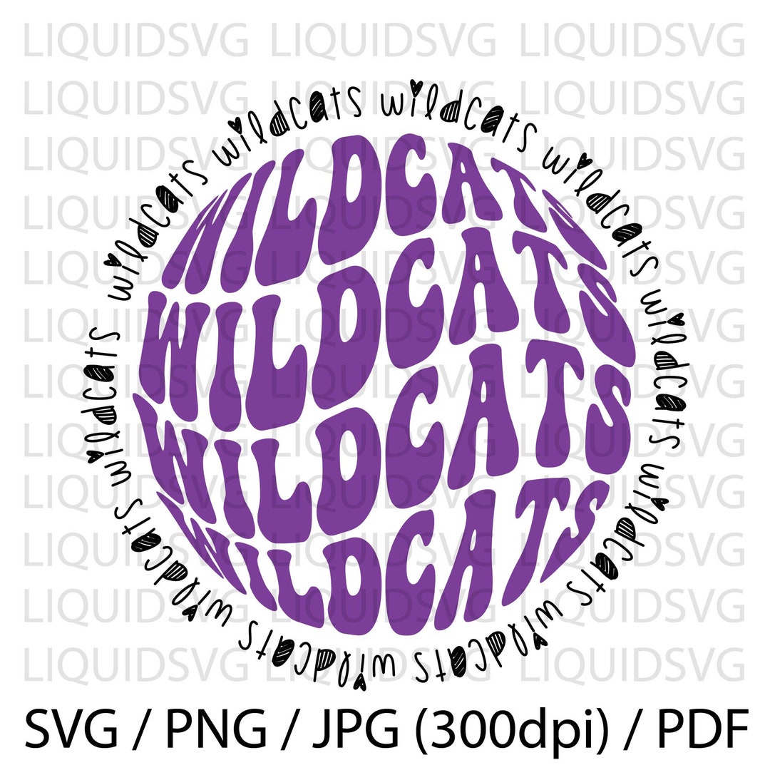 Wildcats SVG, Stacked Paw Design (digital Files) - Etsy