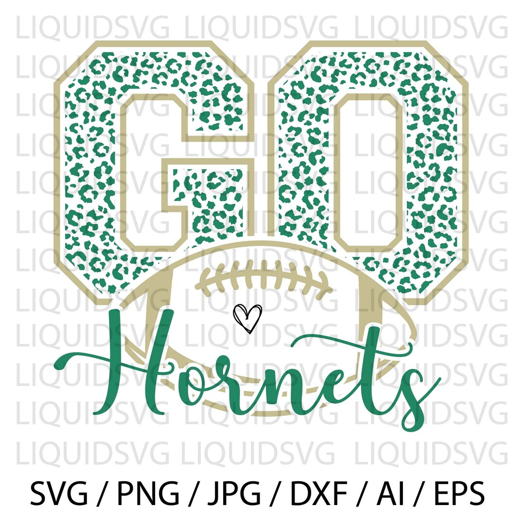 Go Hornets Football SVG Hornets Svg Go Leopard Hornets Svg Hornets ...