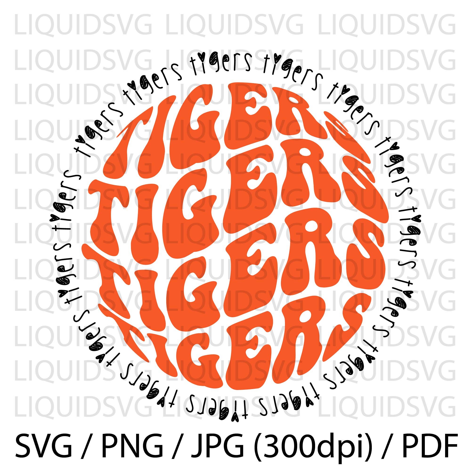 Tigers SVG PNG Tigers Svg Stacked Tigers Paw Svg Tigers Cheer - Etsy