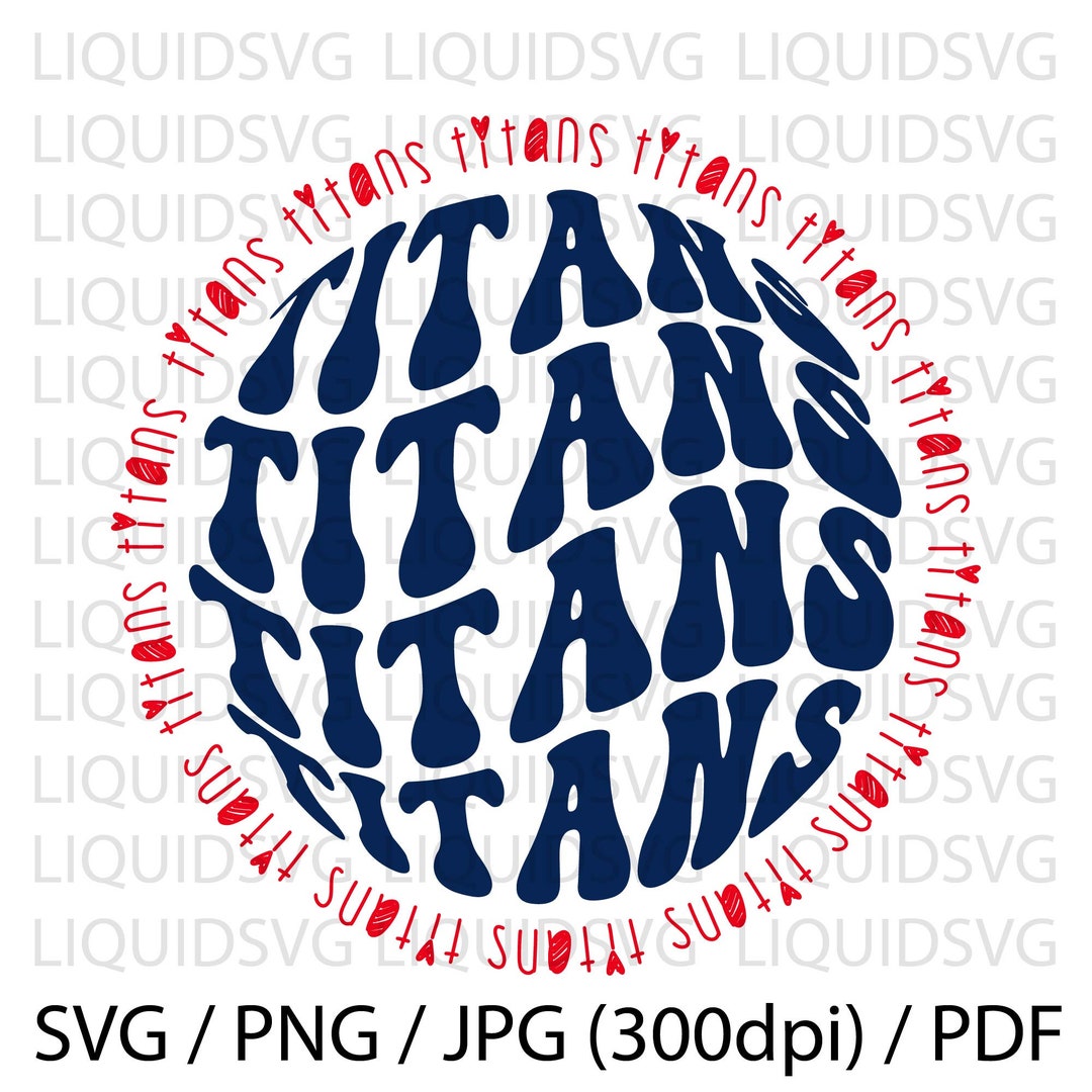 Titans SVG PNG Titans Svg Stacked Titans Paw Svg Titans Cheer - Etsy UK