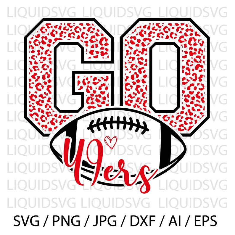 Go 49ers Football SVG 49ers Svg Go Leopard 49ers Svg 49ers Mascot Svg ...