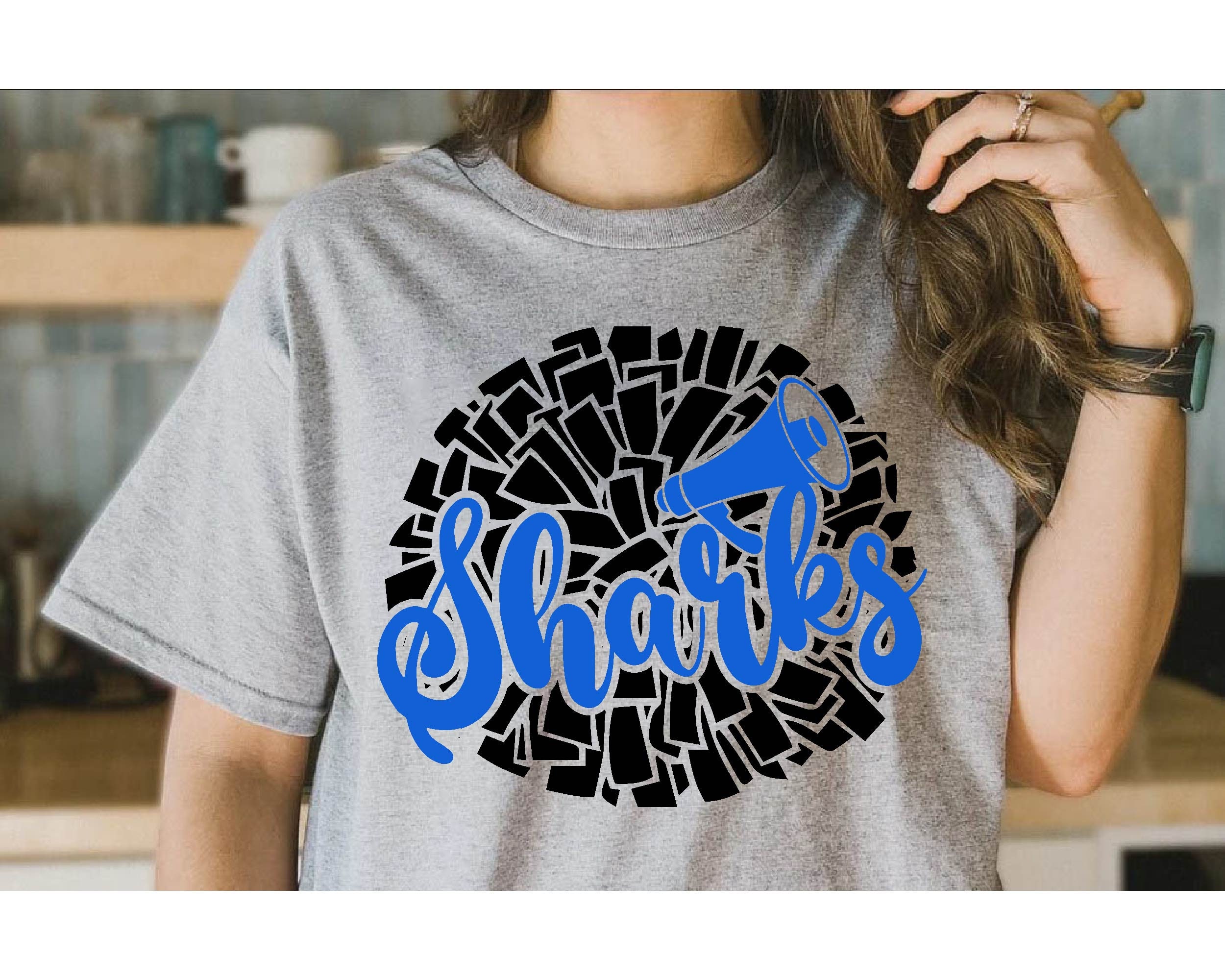 Sharks SVG Sharks Football Svg Sharks Cheer Svg Sharks Pompom Svg ...