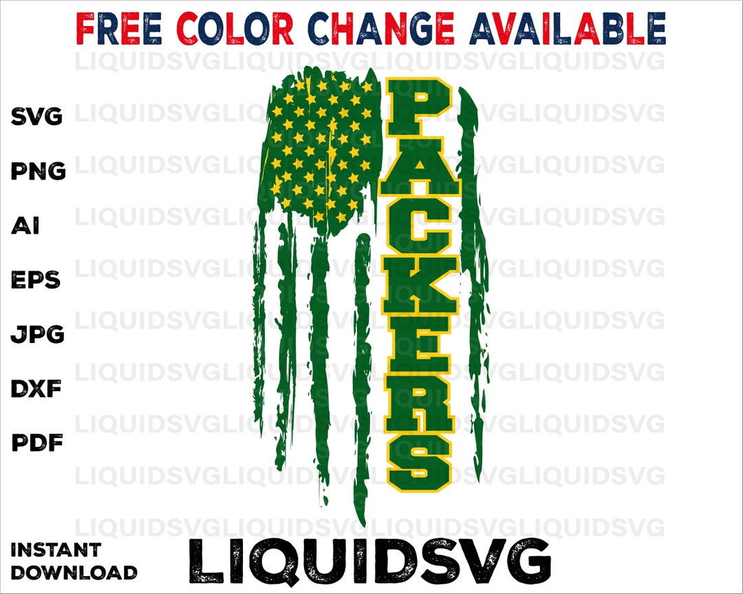 Packers SVG Packers Football Svg Packers Flag Svg Packers Cheer Svg ...