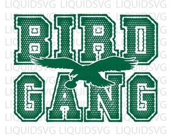 Bird Gang Eagle SVG Png Bird Gang Png Football Eagles Philly Retro ...