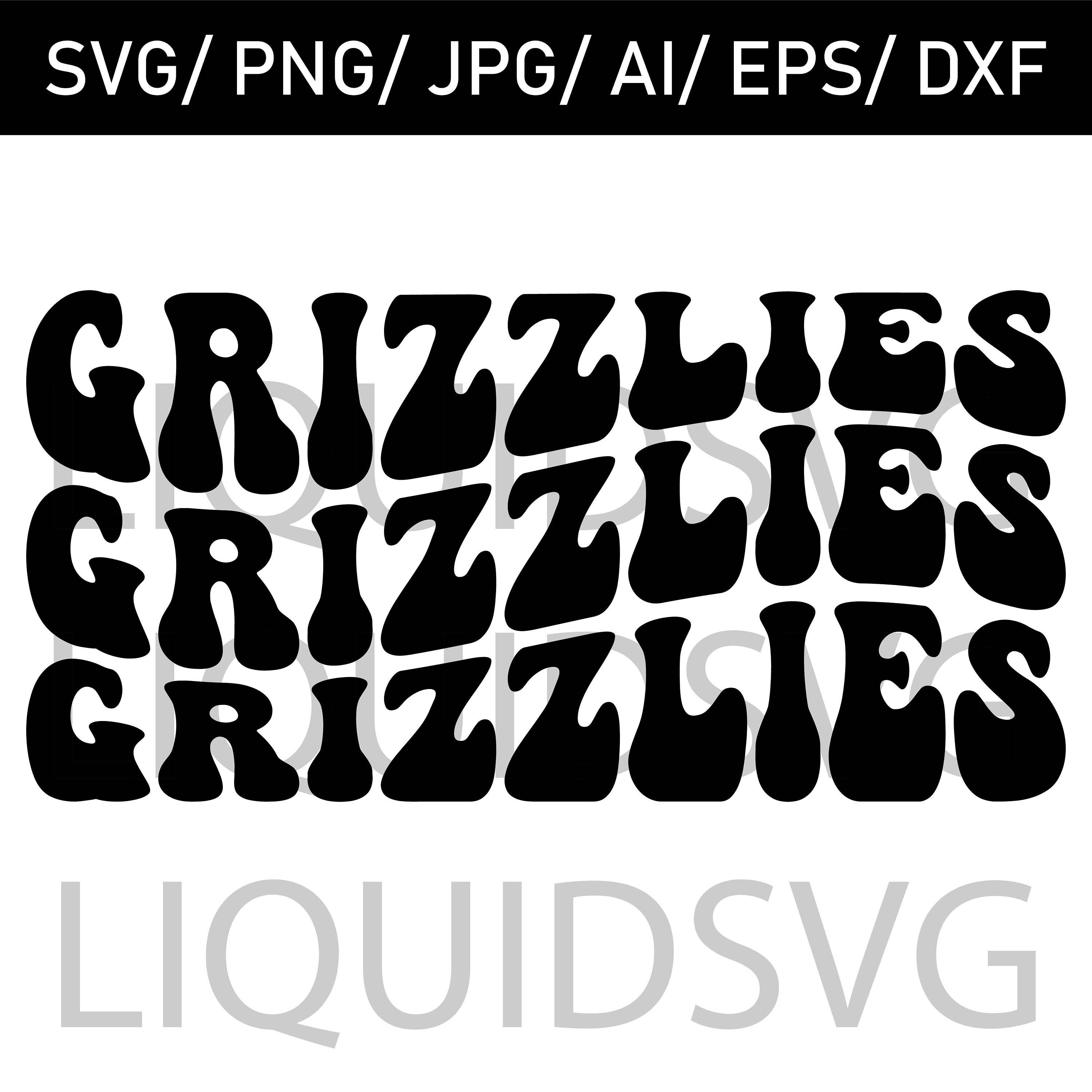 Grizzlies Svg Grizzlies Wavy Stacked Svg Grizzlies Mascot Svg - Etsy