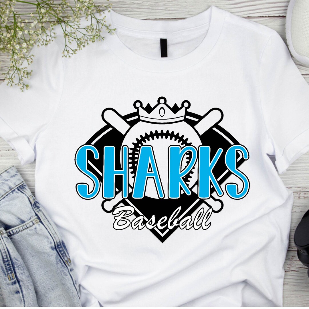 Tiburones SVG Shark svg Sharks svg Baseball Svg Softball - Etsy España