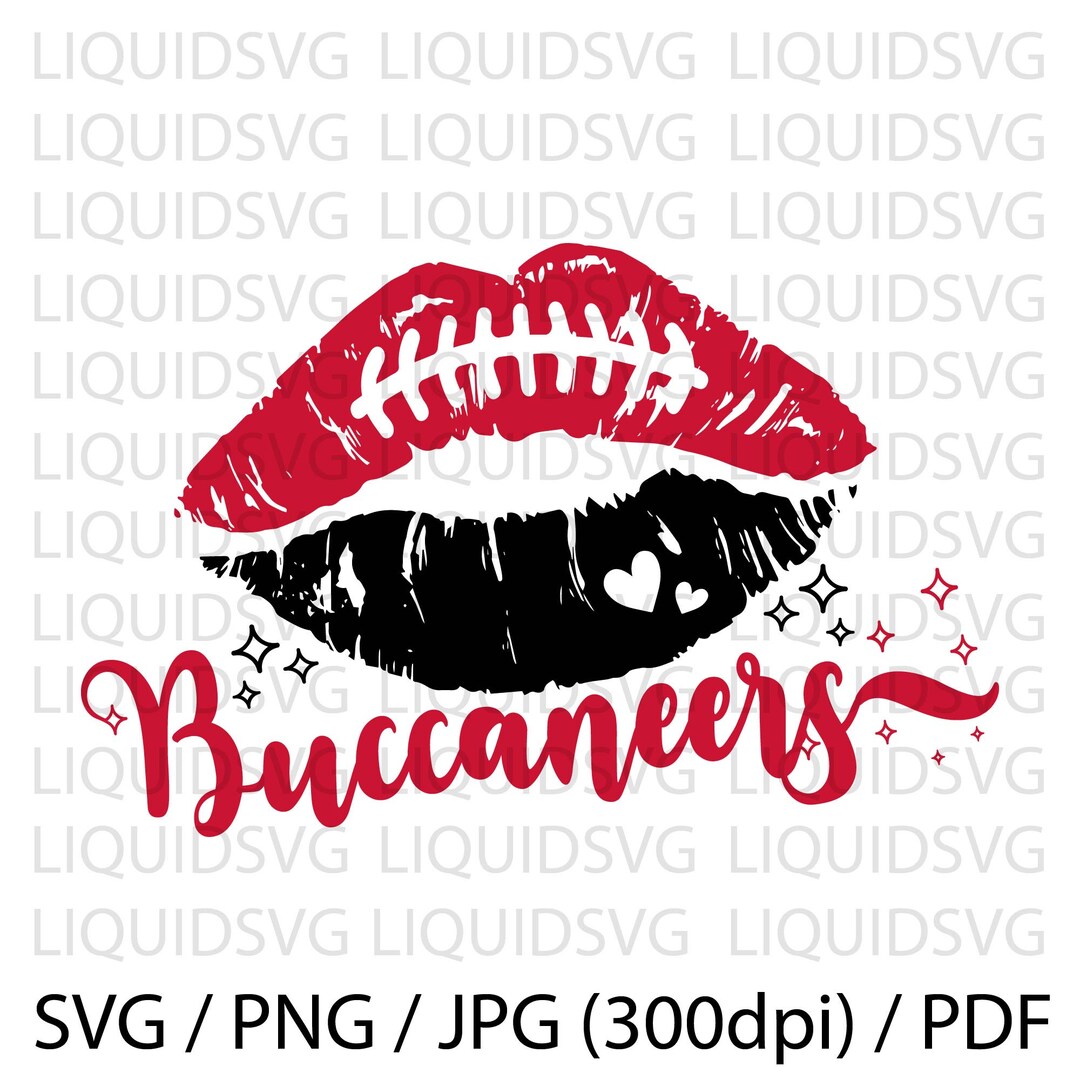 Buccaneers Svg,buccaneers Football Lips Svg,football Team Lips Svg ...
