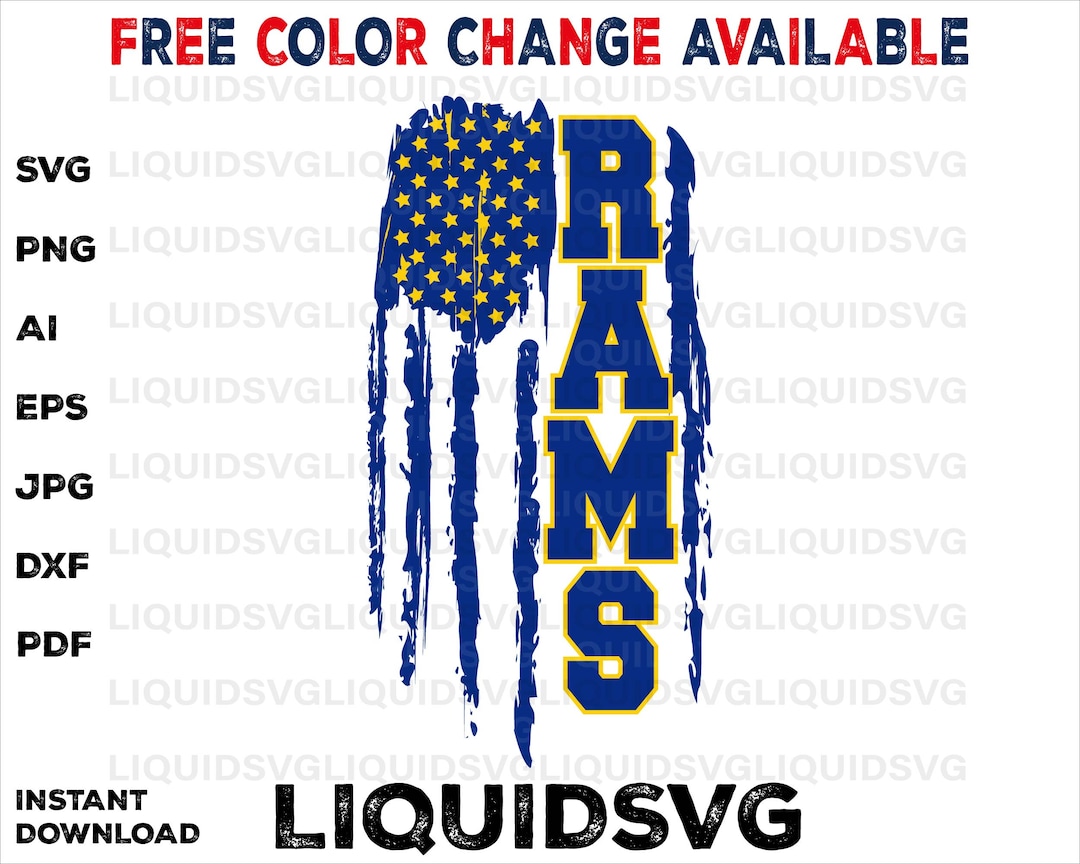 Rams SVG Rams Football Svg Rams Flag Svg Rams Cheer Svg Ram Svg Rams ...