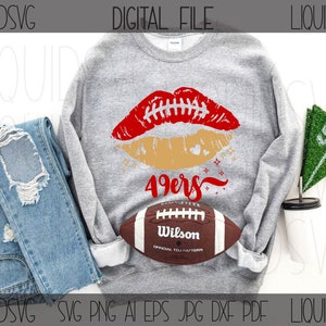 49ers Svg,49ers Football Lips Svg,football Team Lips Svg,49ers Cheer ...