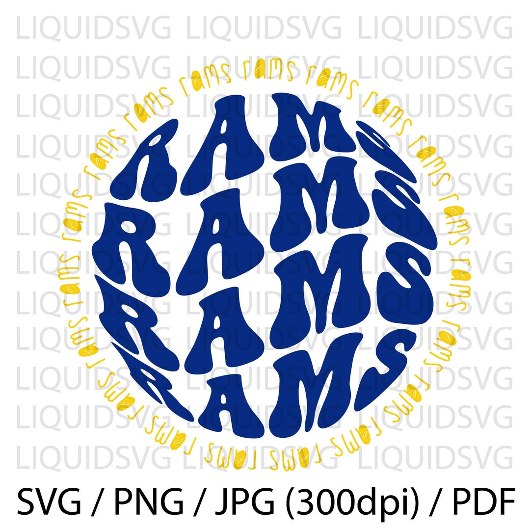 Rams SVG Ram Svg Rams PNG Stacked Rams Svg Rams Cheer Svg Rams Mascot ...
