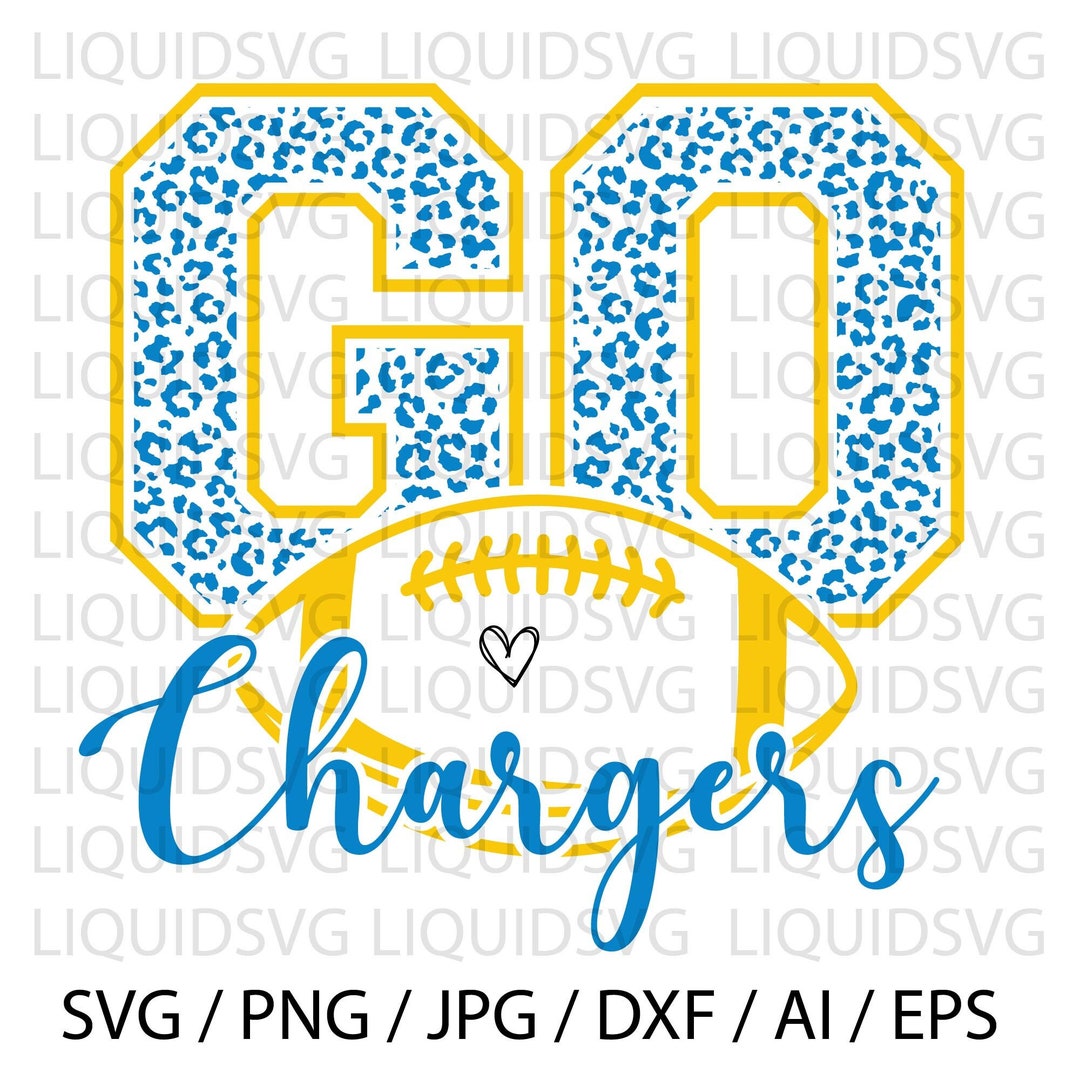 Go Chargers Svg Charger Svg Chargers Leopard Svg Chargers Football Svg ...