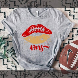 49ers Svg,49ers Football Lips Svg,football Team Lips Svg,49ers Cheer ...