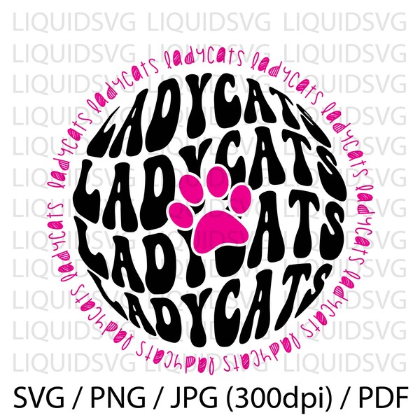 Ladycats Ladycat Svg - Etsy