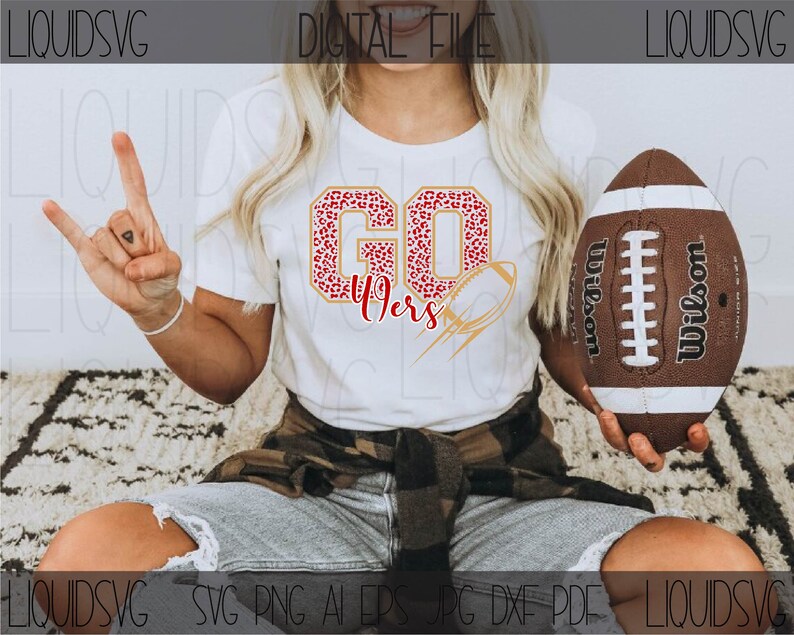 Go 49ers Football SVG 49ers Svg Go Leopard 49ers Svg 49ers Mascot Svg ...