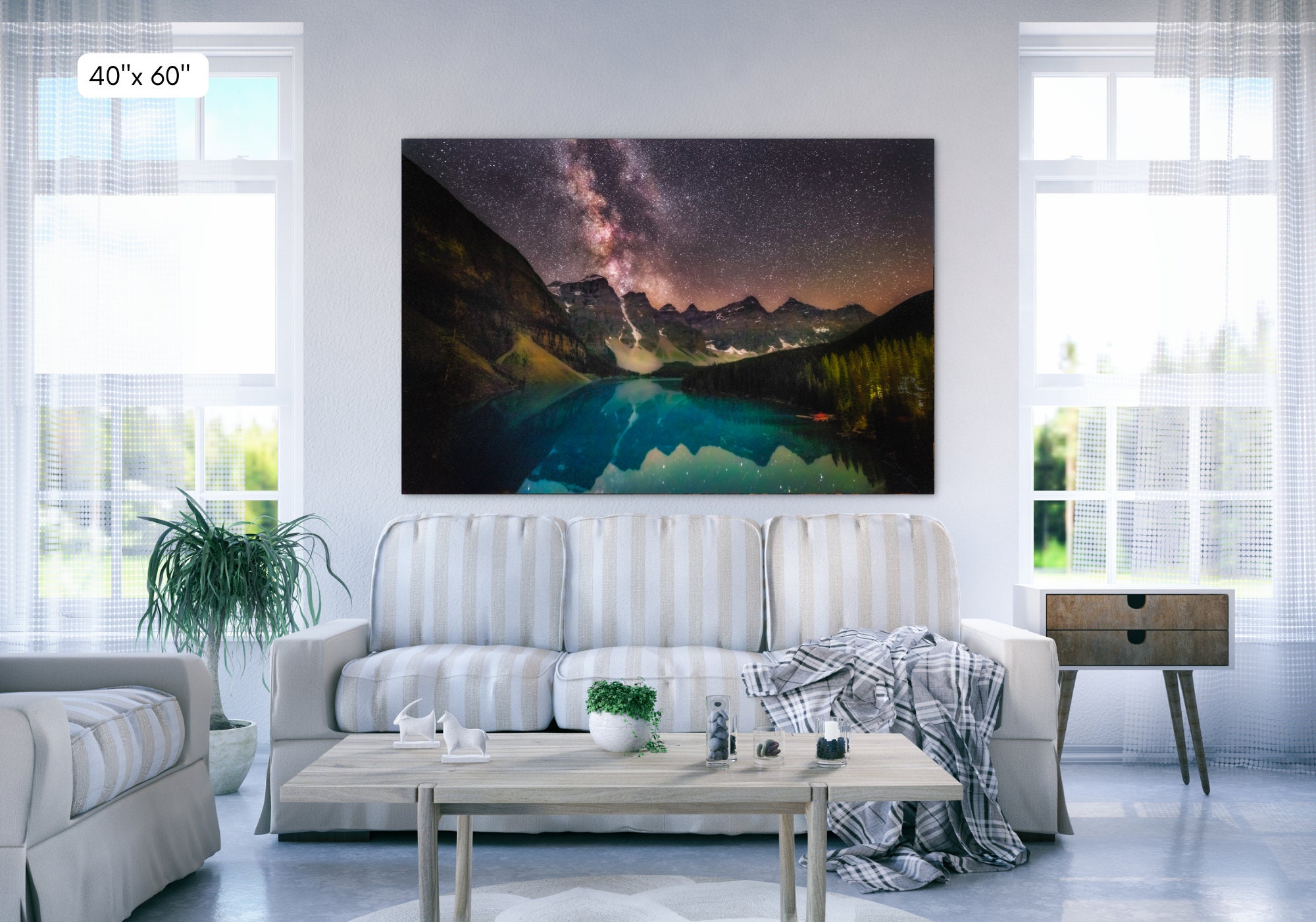 Moraine Lake Starry Night Sky Alberta Canada Banff National Park - Etsy