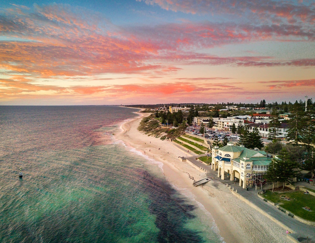 Cottesloe Perth Sunset Western Australia - Canvas Wall Art Decor ...