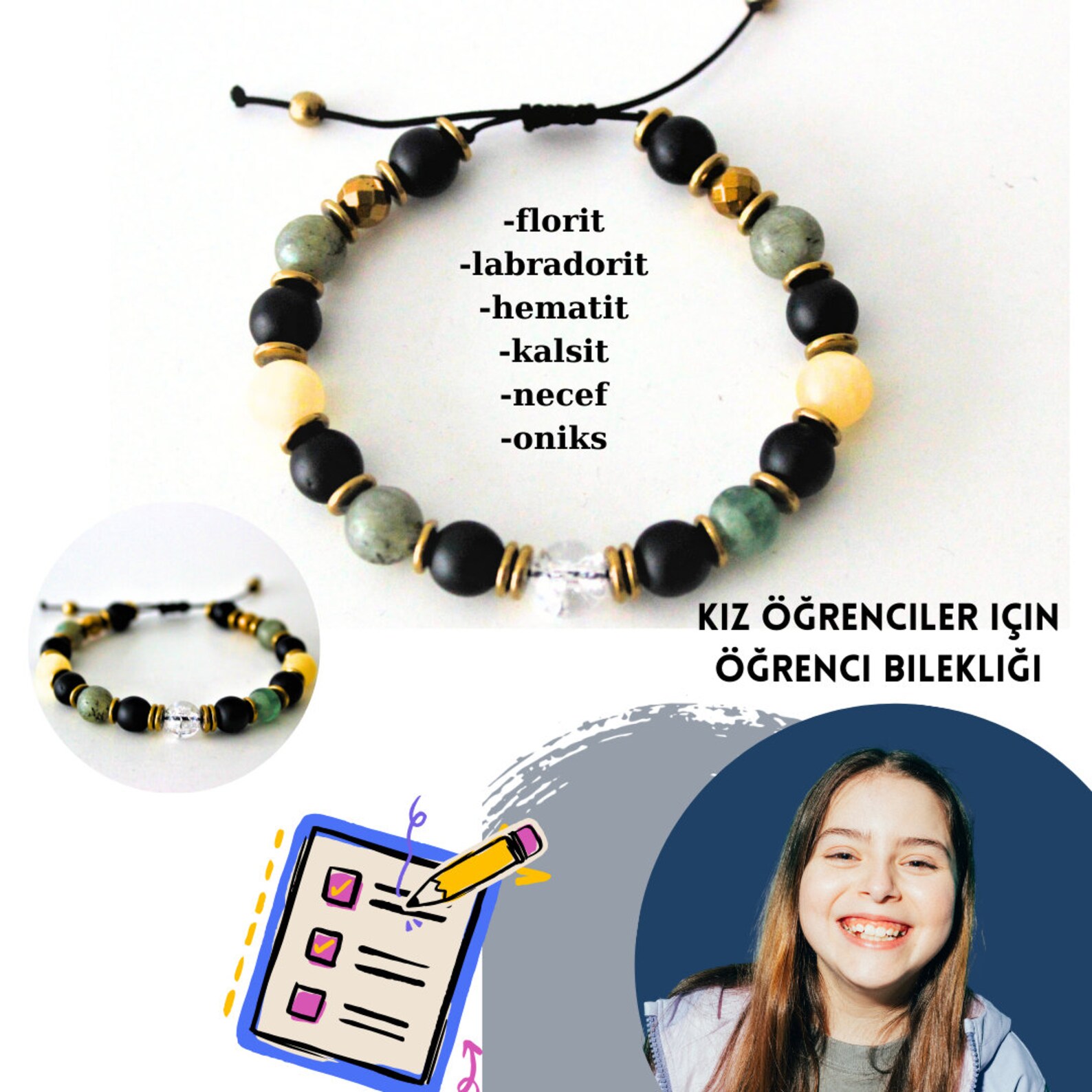 Passing Exams and Tests Bracelet College Student Gift Back to School ...