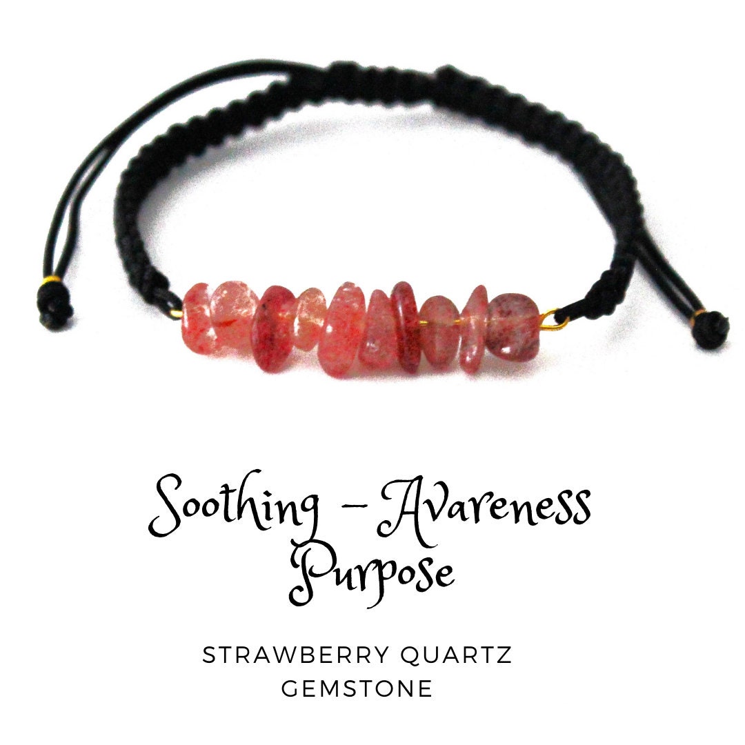 Anxiety Relief Bracelet With Strawberry Quartz - Achieve Inner Peace ...