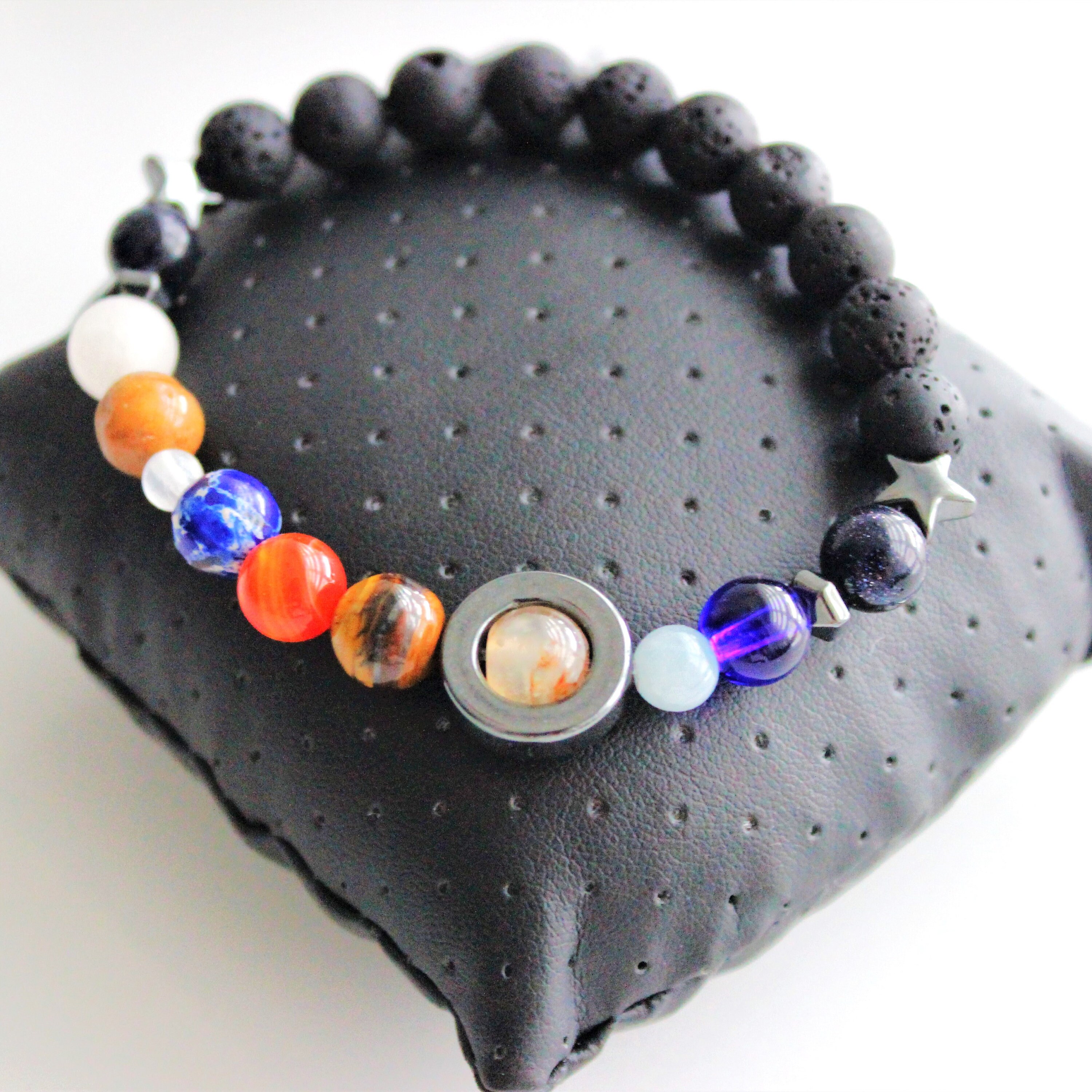 Universe Galaxy the Eight Planets Gemstone Bracelet , Solar System ...