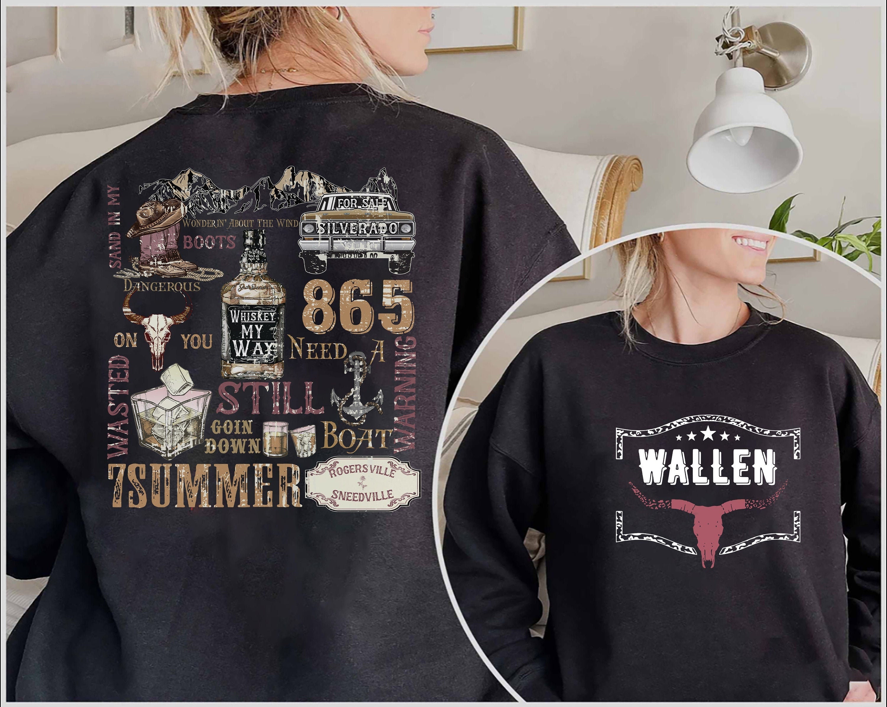 Vintage Wallen Western Merch, Cowboy Wallen Bullhead Merch, Retro Western