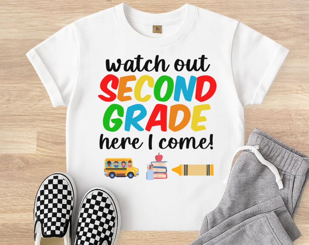 Watch Out Second Grade Here I Come SVG, 2nd Grade Svg, Kids School ...