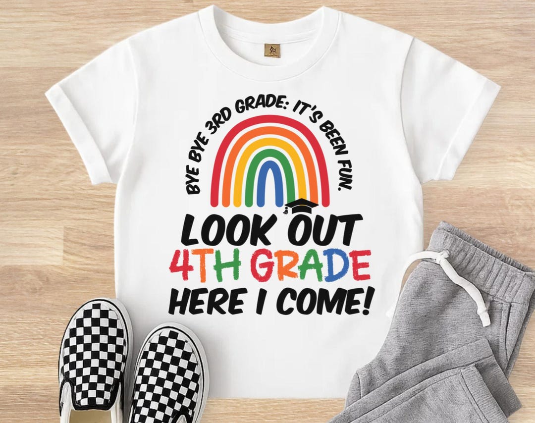Bye Bye 3rd Grade SVG PNG, Hello 4th Grade Svg, End of School, End of ...