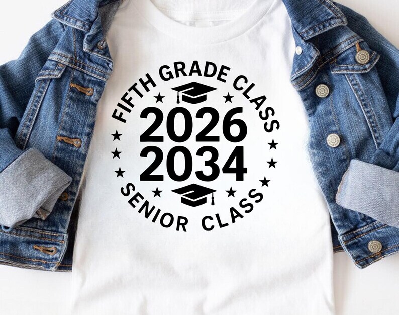 5th Grade Graduate SVG PNG, 2026 5th Grade Graduation Shirt Svg, Fifth ...