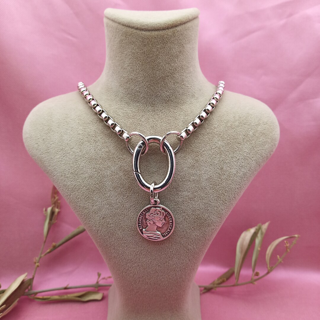 Box Chain, Silver Color, Quin Elisabeth 2. One Side,american Half ...