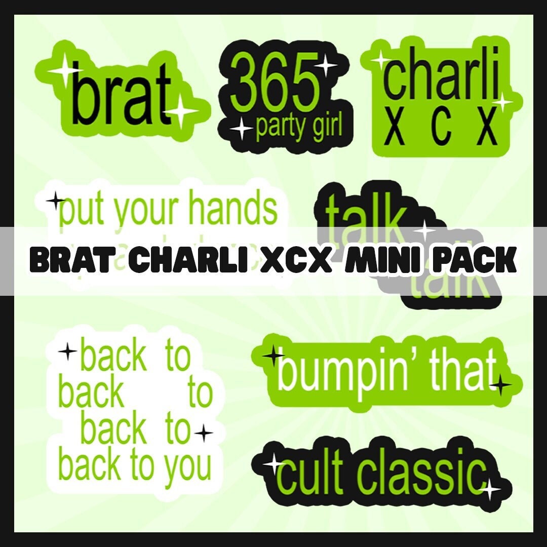 CHARLIXCX BRAT Inspired Vinyl Cut Glossy MINI Sticker Pack - Etsy UK