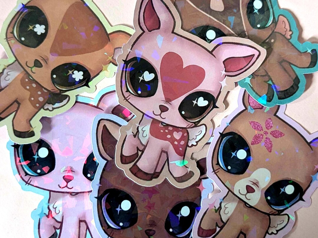 LPS Littlest Pet Shop Deer Sparkle Holographic Vinyl Stickers - Etsy
