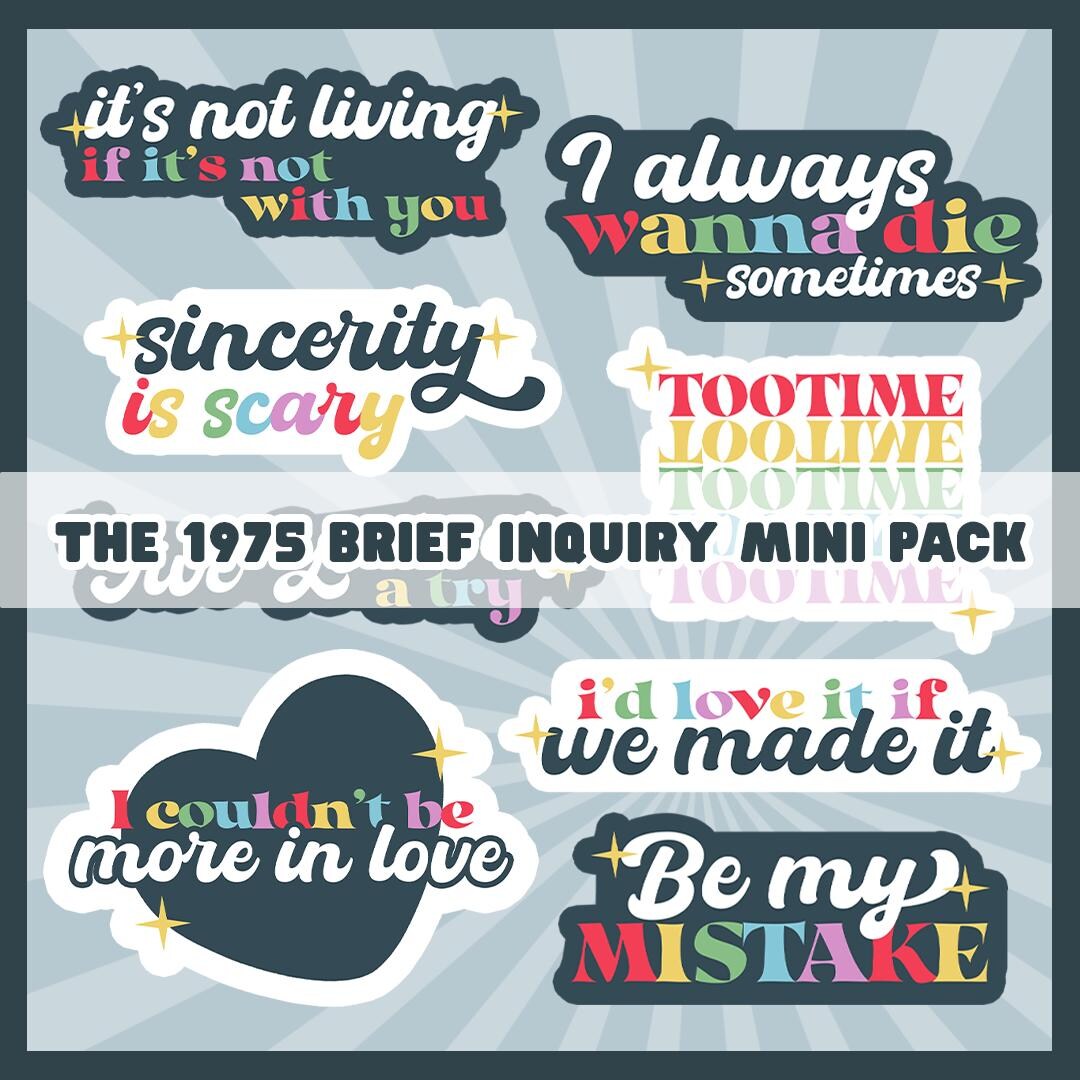 The 1975 BRIEF INQUIRY Inspired Vinyl Cut Glossy Mini Sticker Pack - Etsy
