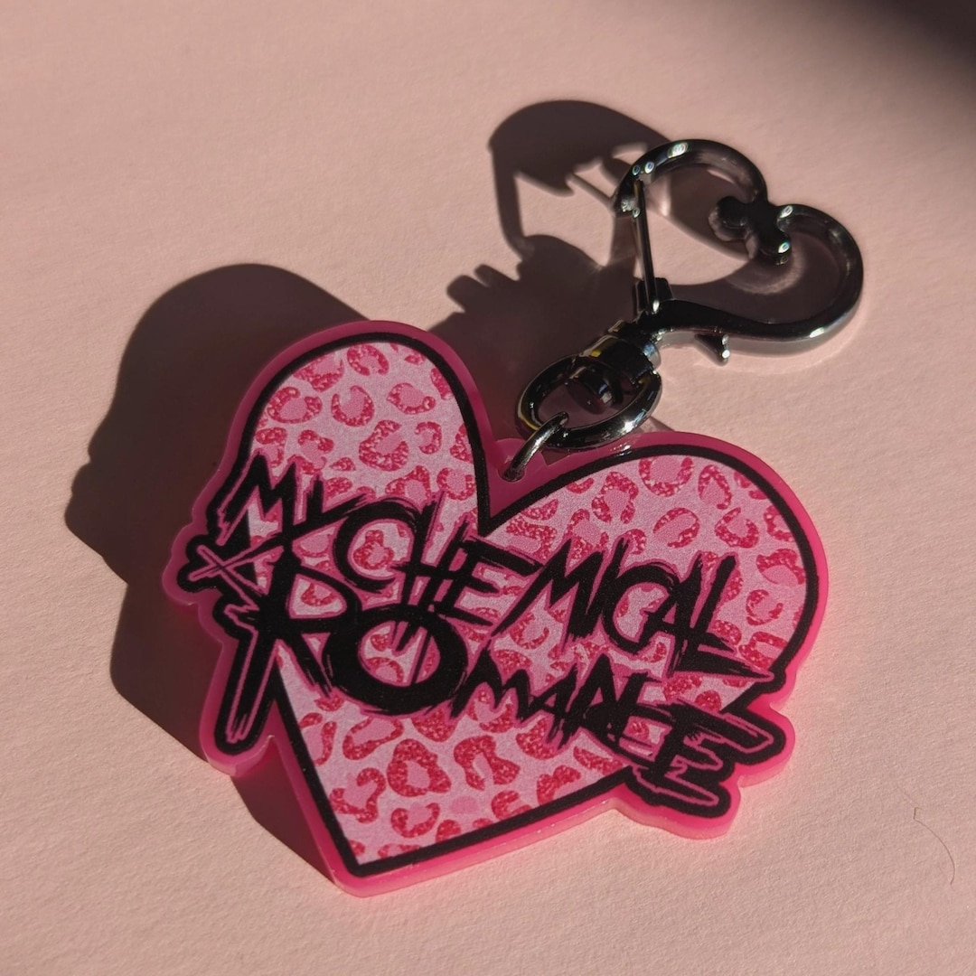 My Chemical Romance Band Heart Acrylic Keychain Charm MCR - Etsy